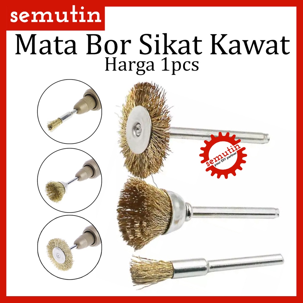 Jual Mata Bor Sikat Kawat / Kuningan Mangkok Baja Tuner Sikat Kawat ...