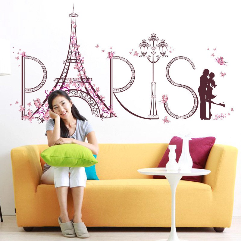 Jual Reliza Wall Sticker Kota Monumen City Paris London Eiffel Dubai ...