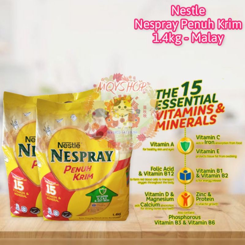 Jual Nestle Nespray Full Cream 1.4kg Malay | Shopee Indonesia