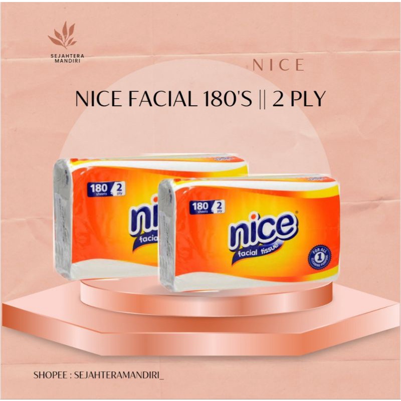 Jual Nice Facial Tissue 180 sheet || 2 ply | Shopee Indonesia
