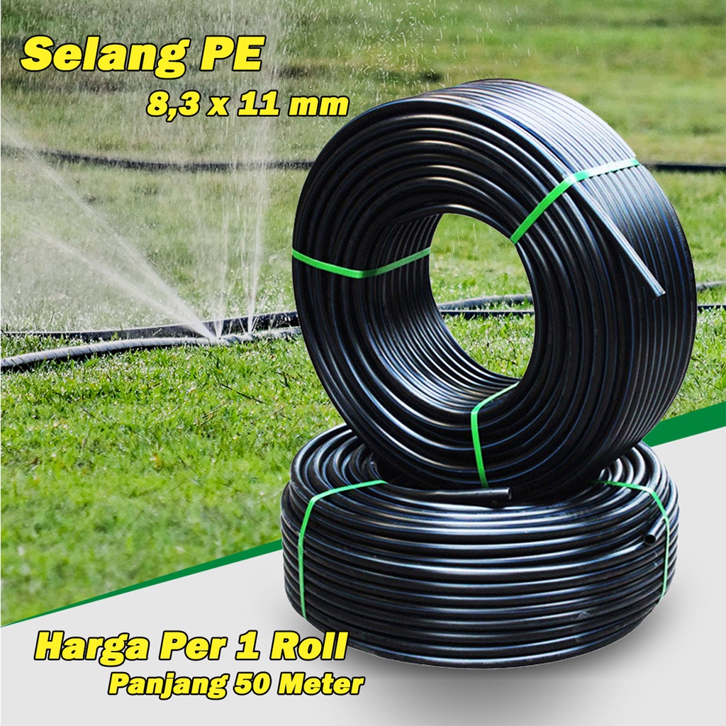 Jual 1 ROLL SELANG PE 8 x 11 mm PANJANG 50 METER Hidroponik PVC 11mm ...