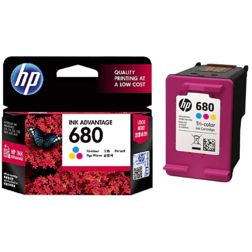 Jual CARTRIDGE HP 680 COLOR INK - 100% ORIGINAL | Shopee Indonesia