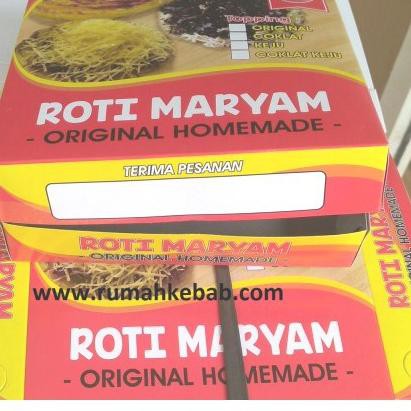 Jual JUAL DUS / Bungkus / Kemasan Roti MARYAM / CANAI / CANE 1Pack 50 ...