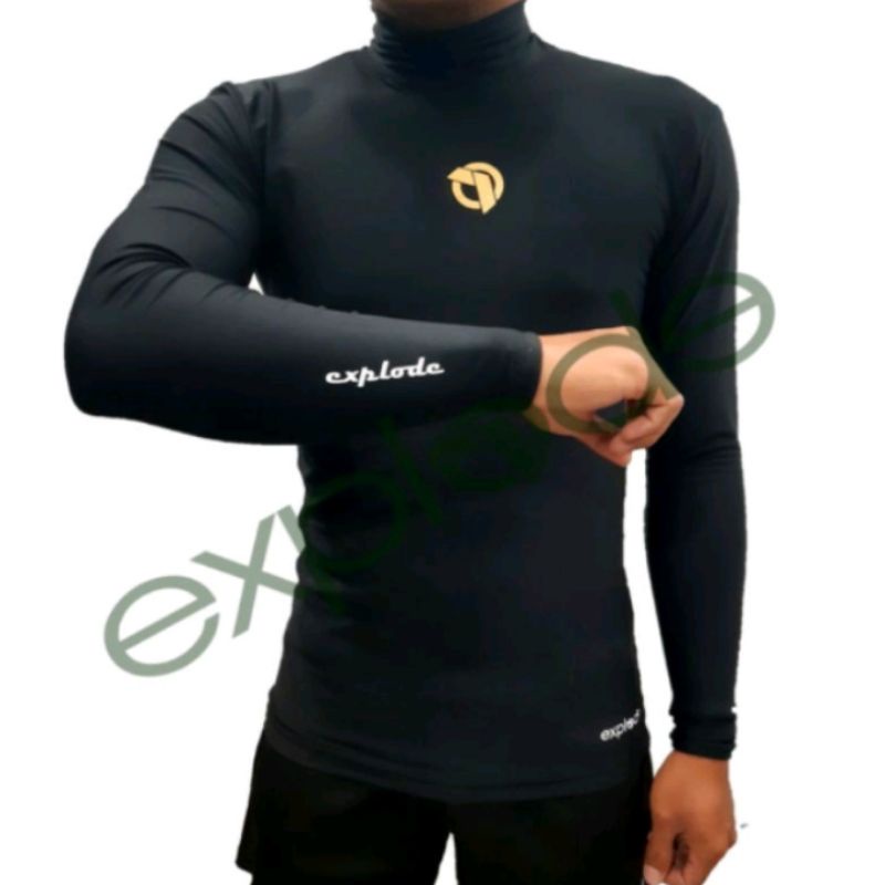 Jual Baju Olahraga Pria Manset Sport Lari Gym Ketat Lengan Panjang ...