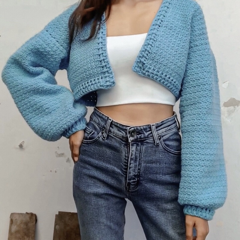 Jual Aera Wear | Caly Cardigan | Rajut | Crochet | Shopee Indonesia