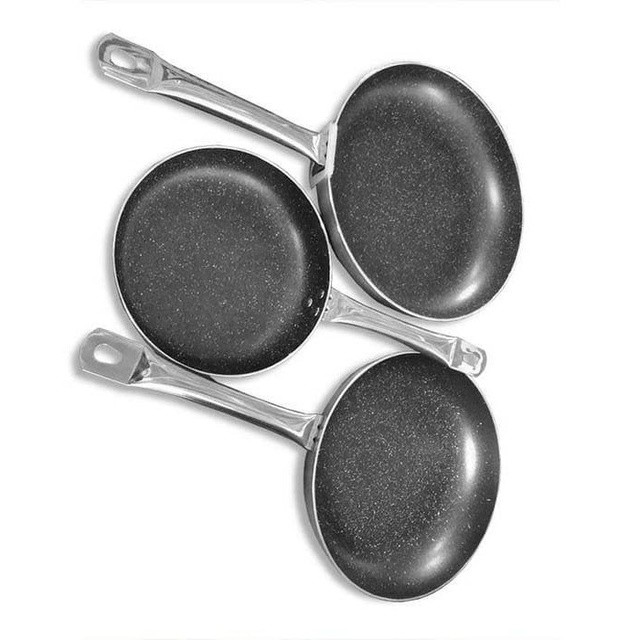 Jual Oxone OX03FP Panci Pan Stainless 3pcs Frying Pan Anti Lengket ...