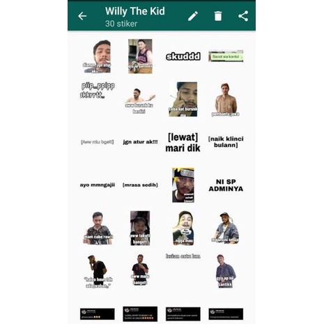 Jual CUSTOM EDIT STICKER WHATSAPP TULISAN | Shopee Indonesia