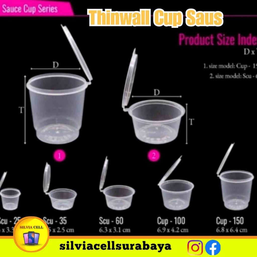 Jual Thinwall Gelas Cup saus puding + tutup/ gelas plastik tebal | Shopee Indonesia