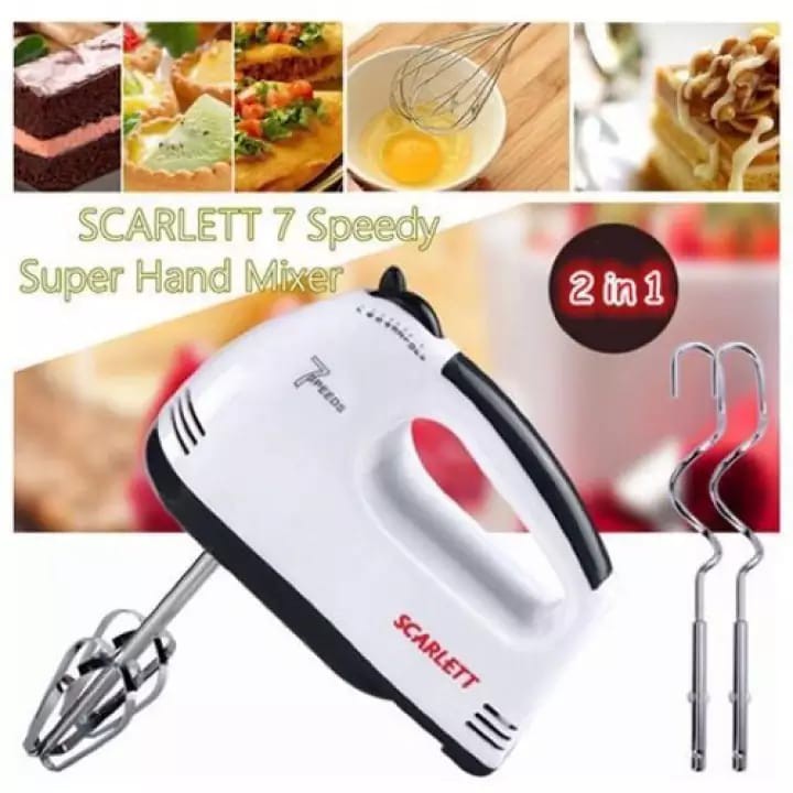 Jual HAND Mixer Tangan Portable Dengan 7 Speed + 4 Pcs Stainless ...