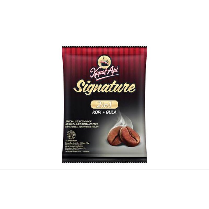 Jual Kapal Api Signature 2in1 Kopi+Gula (renceng) | Shopee Indonesia