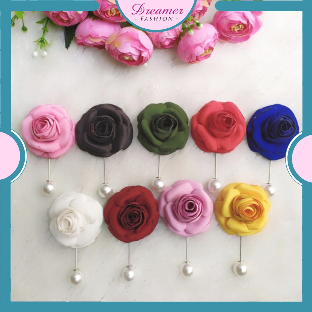 Jual DF VZ075 Tuspin Motif Bunga Mawar Kuncup Brios Hijab Jilbab Formal ...