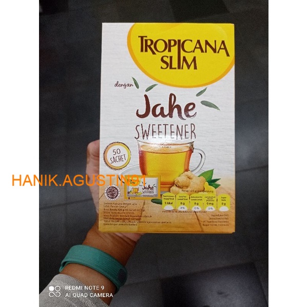 Jual Tropicana Slim Sweetener Jahe / Lemon Grass / Honey 50 sachet ...