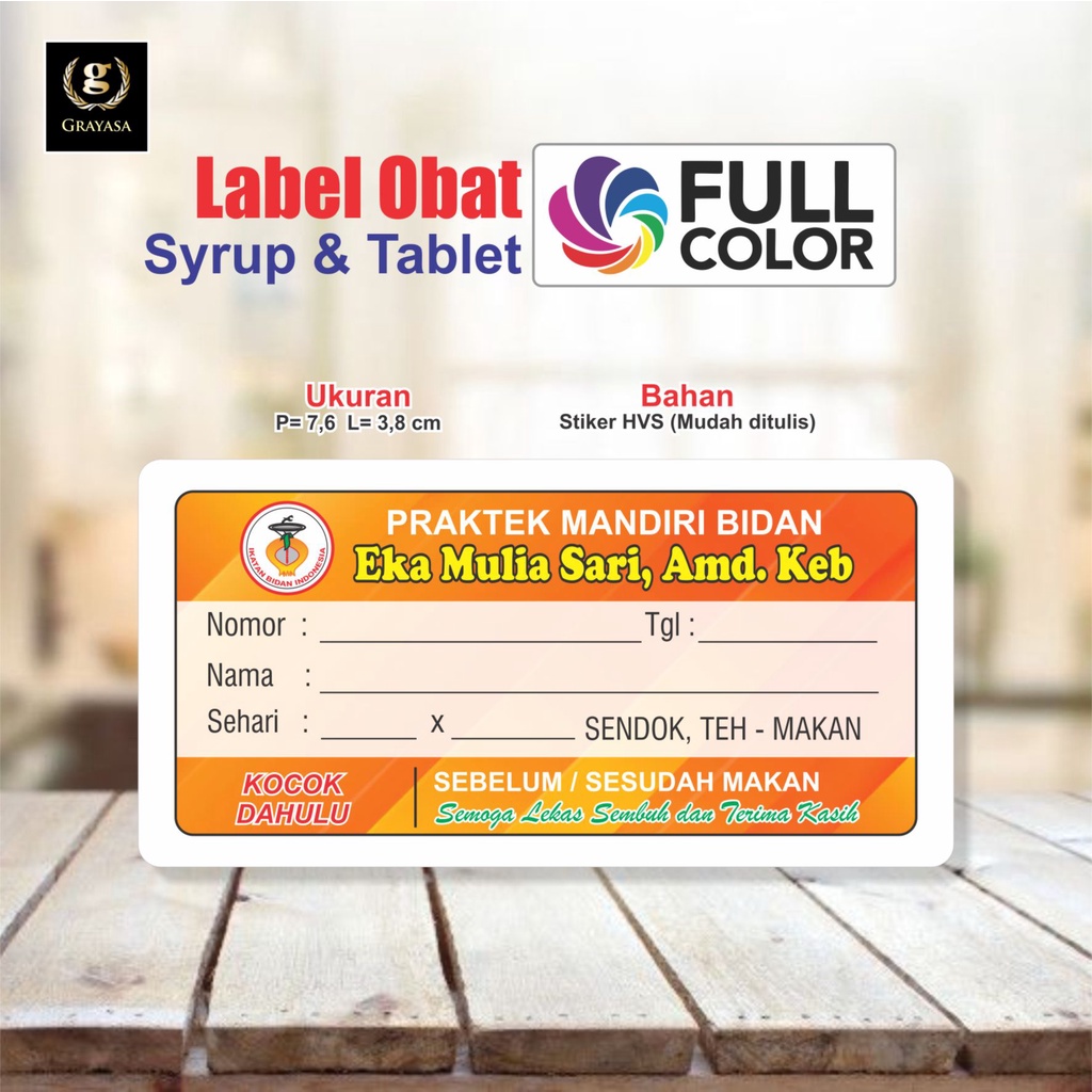 Jual Label stiker sirup full color / etiket sirup / label stiker sirup ...