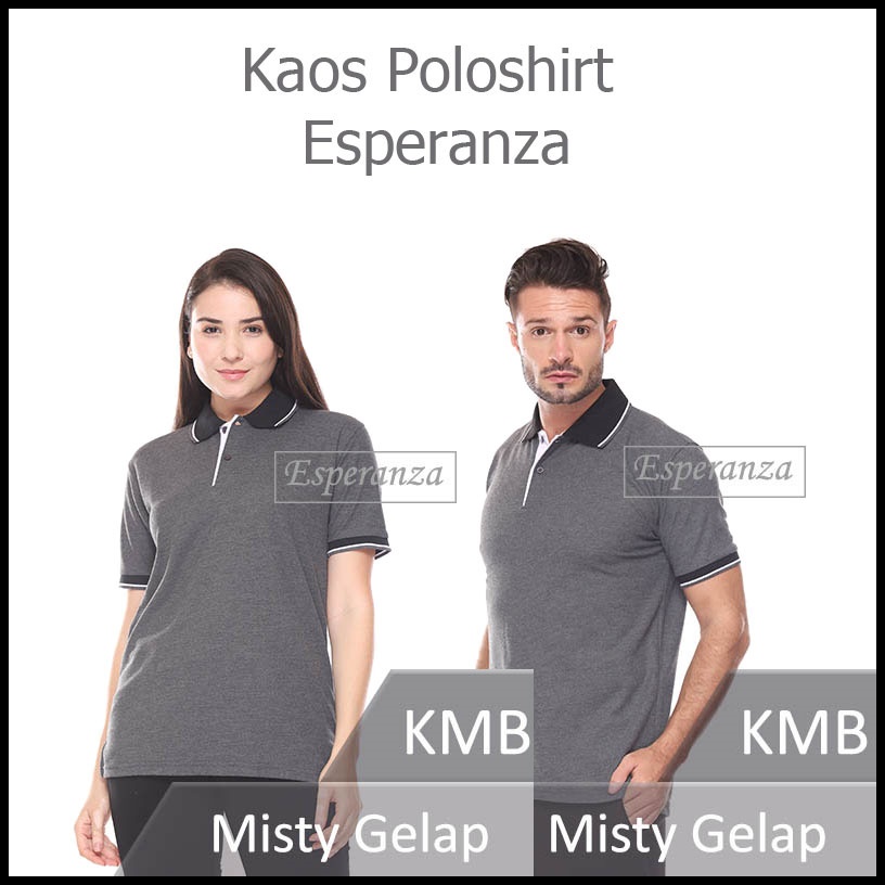 Jual Polo shirt Esperanza misty gelap lacost super Kombinasi kaos polos ...