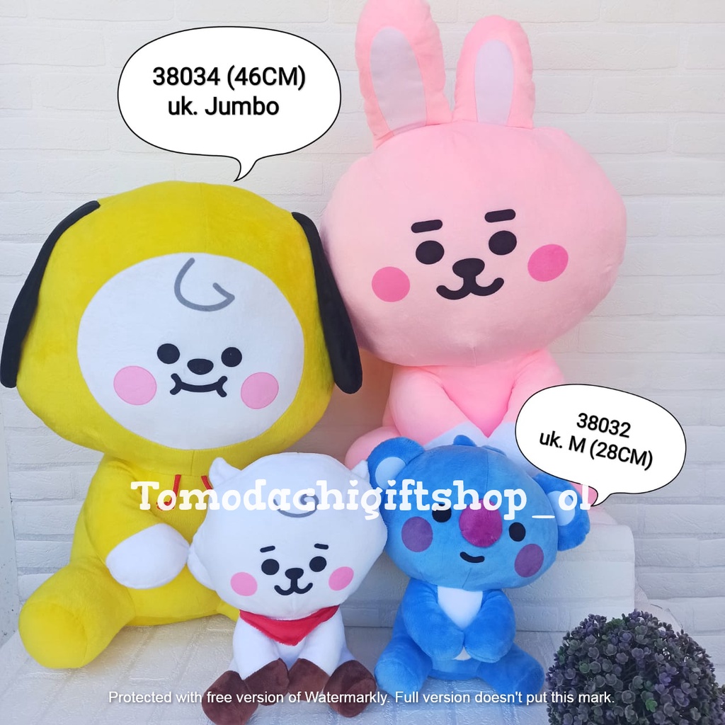 Jual TM/Boneka Sitting BT21/BTS Jumbo Unnoficial 48cm | Shopee Indonesia