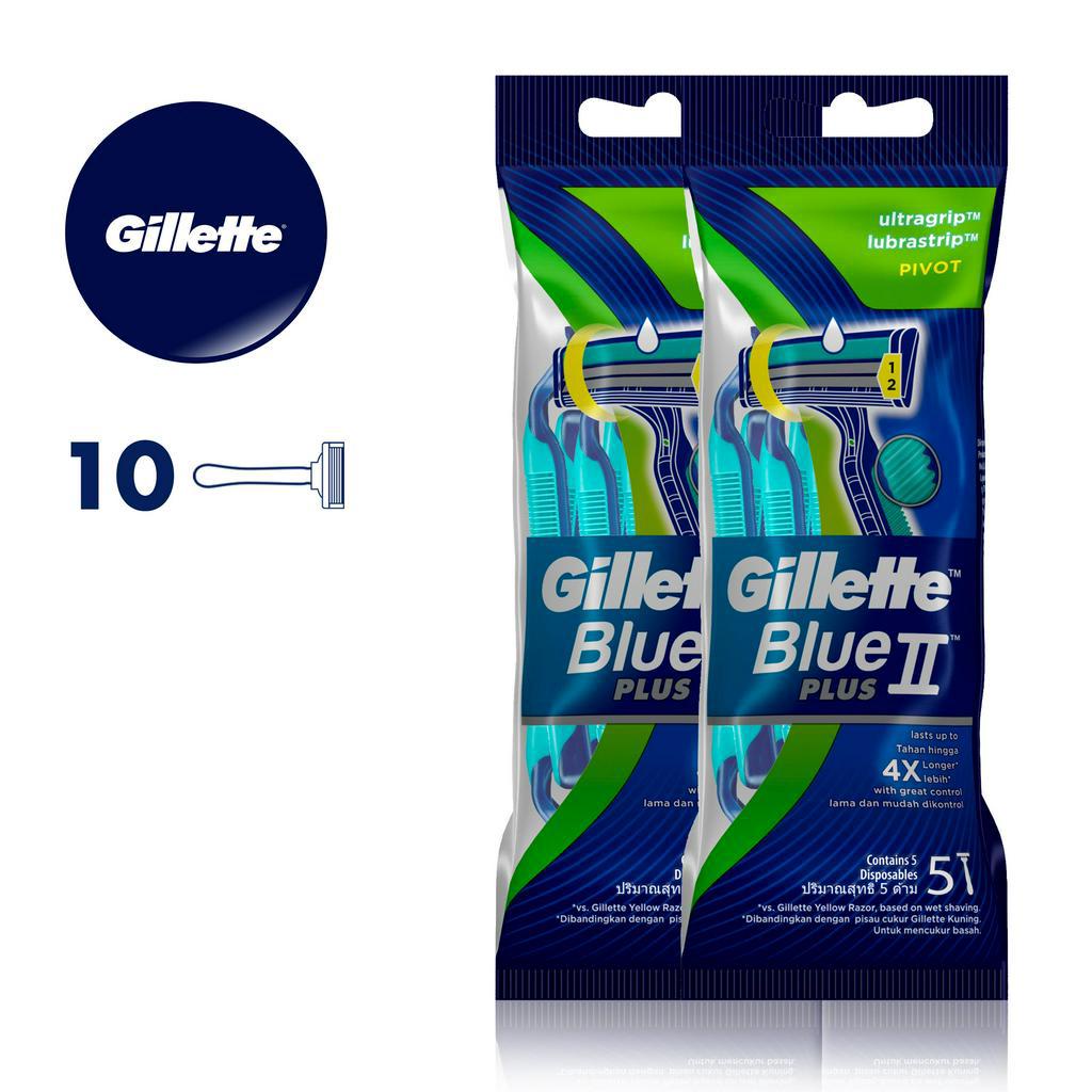 Jual Gillette Alat Cukur Blue 2 Pivot 5 x 2 pcs | Shopee Indonesia