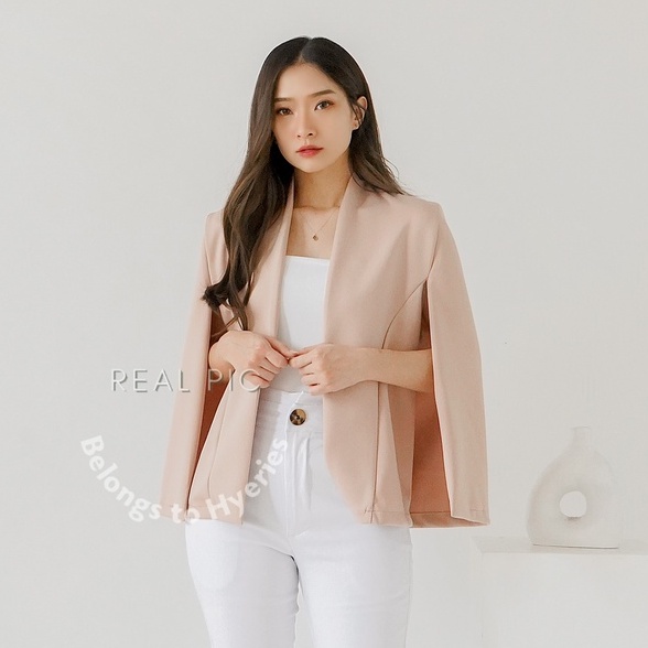 Jual [ HYERIES ] CAPE blazer / blazer wanita korea / blazer kerja ...