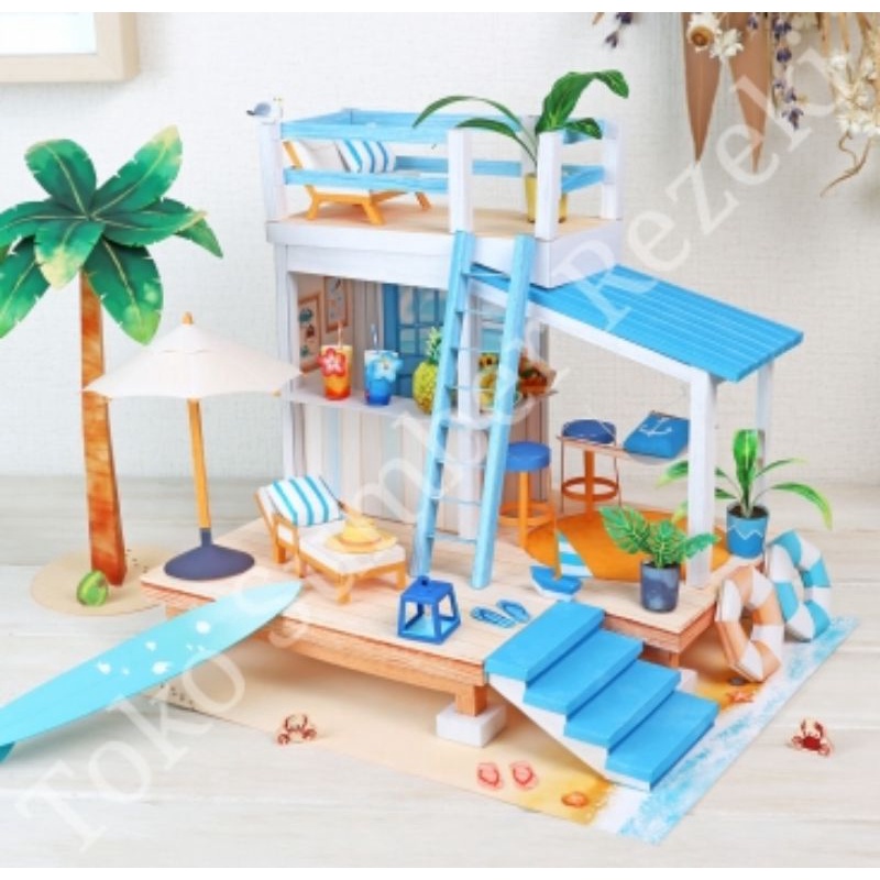 Jual Paper Craft 3D Toko Miniature World Summer Vacation Store ...