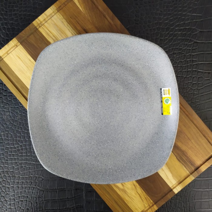 Jual Golden Piring Tembikar Kotak Melamine Model Batu 9" P2309A Abu ...