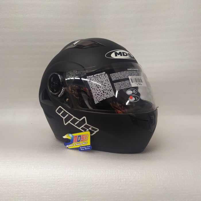 Jual Helm MDS Pro Rider Modular Solid Black Matt | Flip up | Double ...