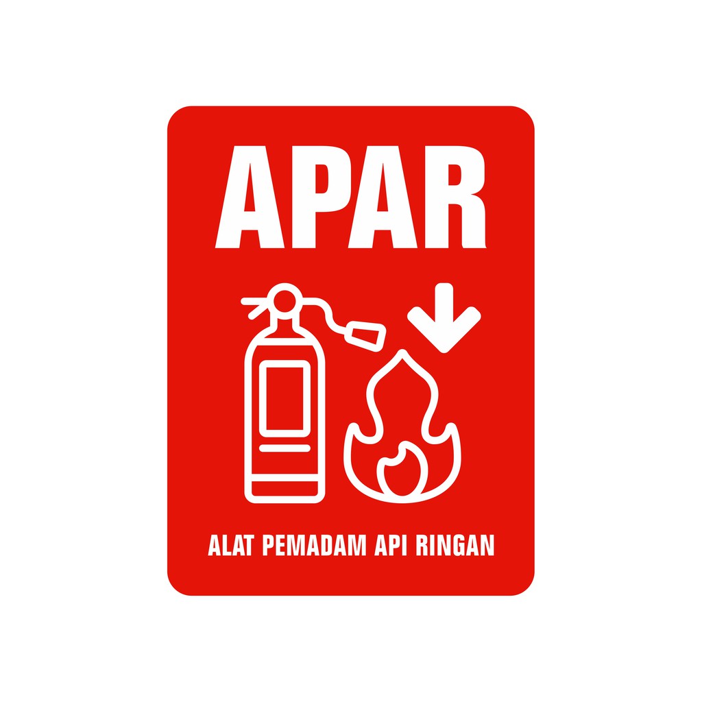 Jual Rambu Apar Alat Pemadam Kebakaran 15cm x 20cm Akrilik | Shopee ...