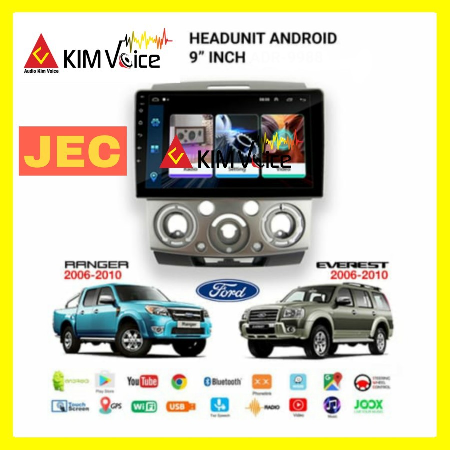 Jual Head Unit Android OEM ford EVEREST/ RANGER 9 inch 2006-2010 PNP ...