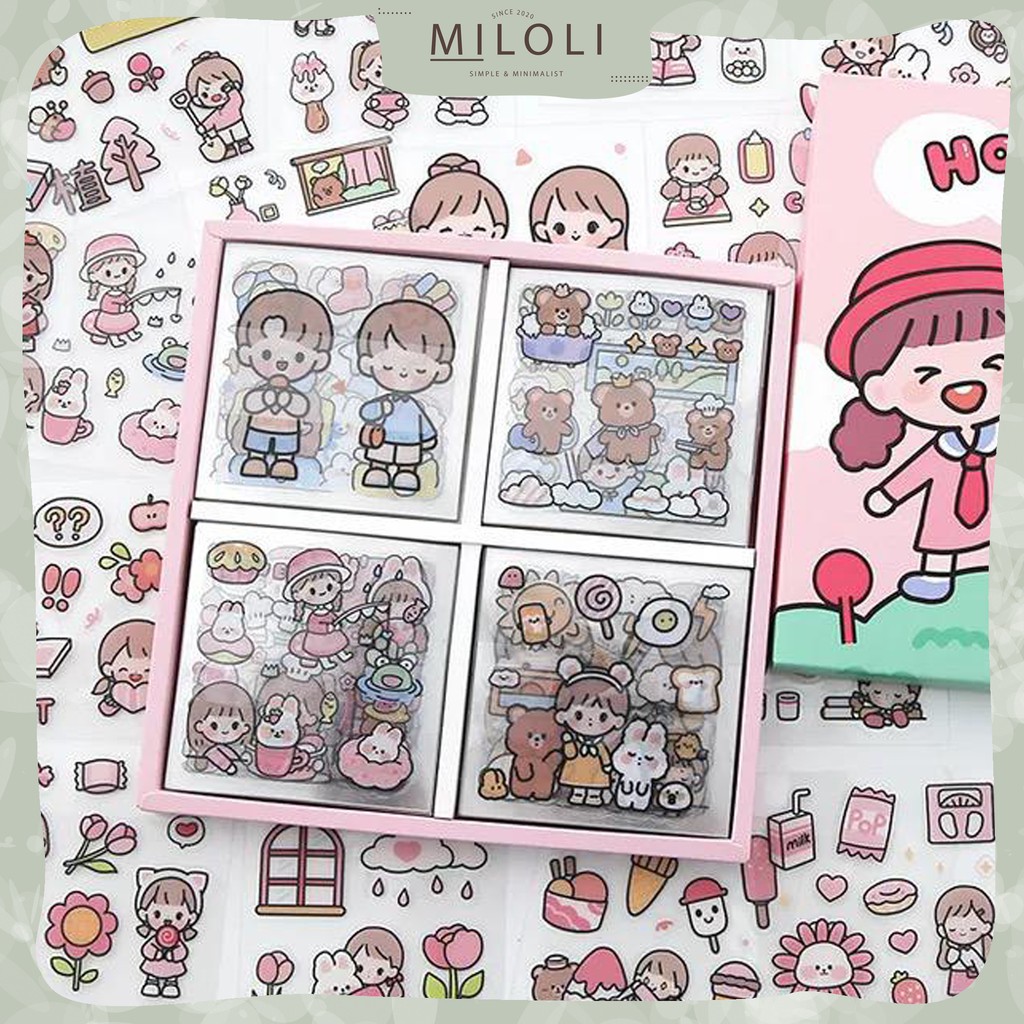Jual [MILOLI] 100lembar SET Sticker HAPPY DAY Sticker DIY Scrapbook ...