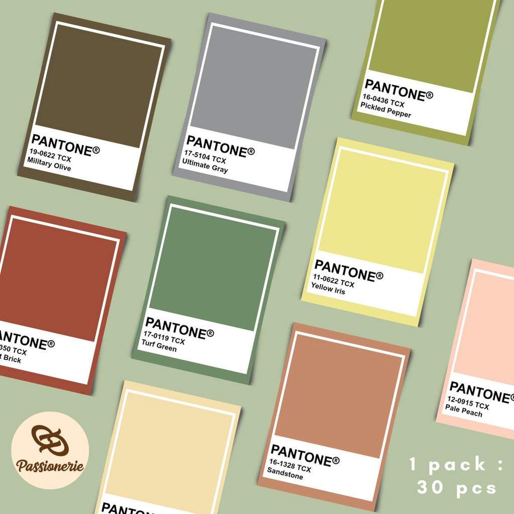 Jual Sticker PANTONE 30pcs Pastel Nude Tone Die Cut Aesthetic ...