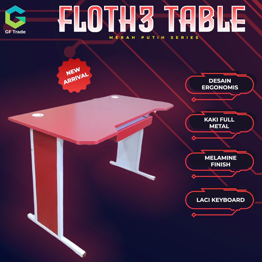 Jual Meja Gaming Meja Komputer Meja Kerja Floth 3 (Baru) | Shopee Indonesia
