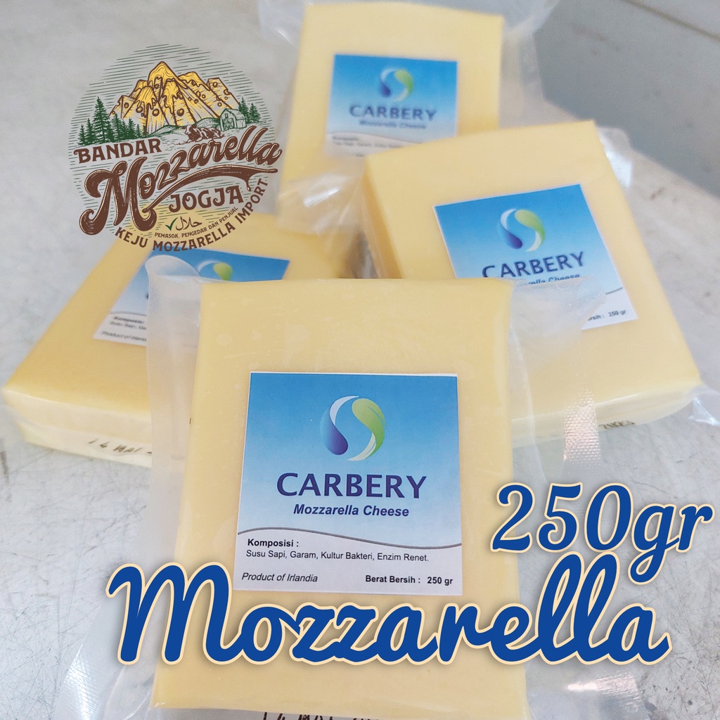 Jual Mozarella CARBERY 250 gram keju mozzarella jogja keju corndog ...