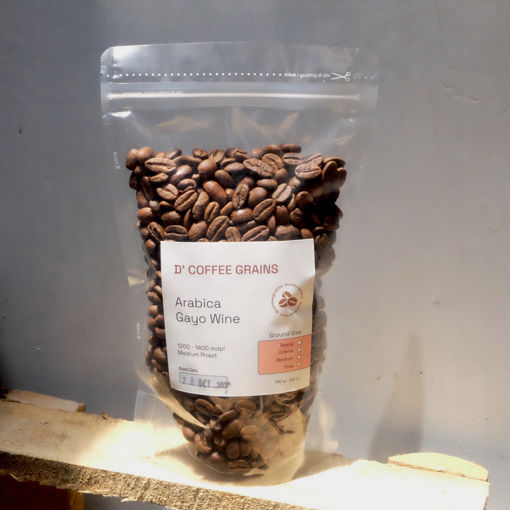 Jual Arabica Gayo Aceh Wine Roasted 250 gr/500 gr - Biji Kopi | Shopee ...