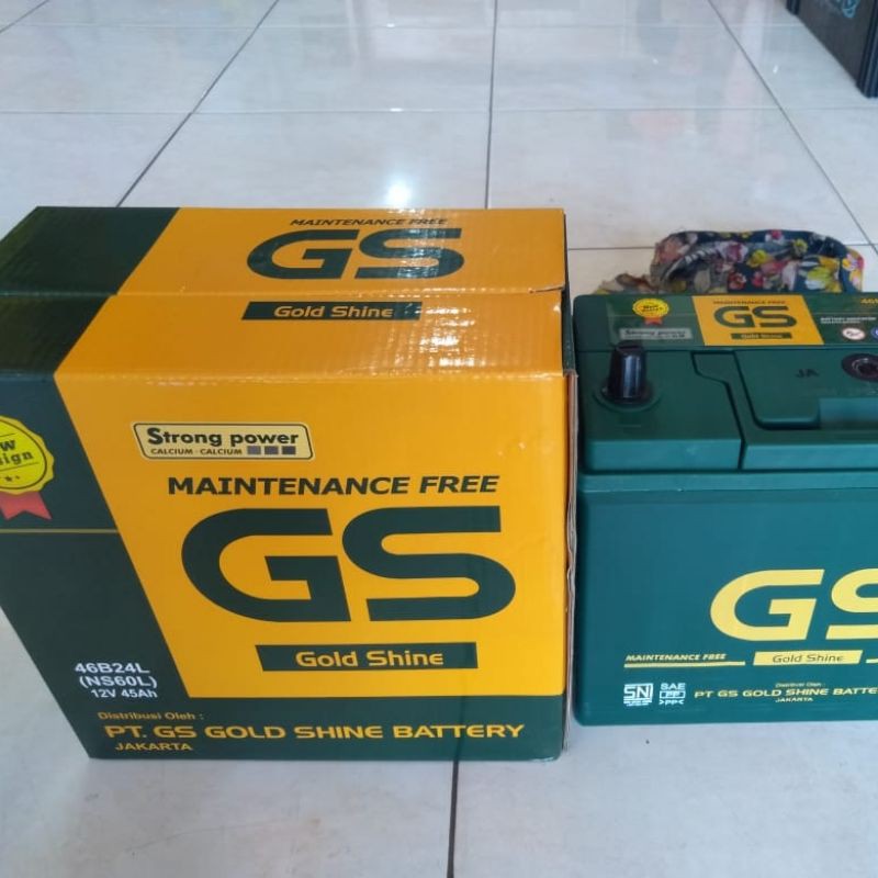 Jual Aki Mobil Grand Livina NS 60 L GS GOLD SHINE Aki Kering | Shopee Indonesia