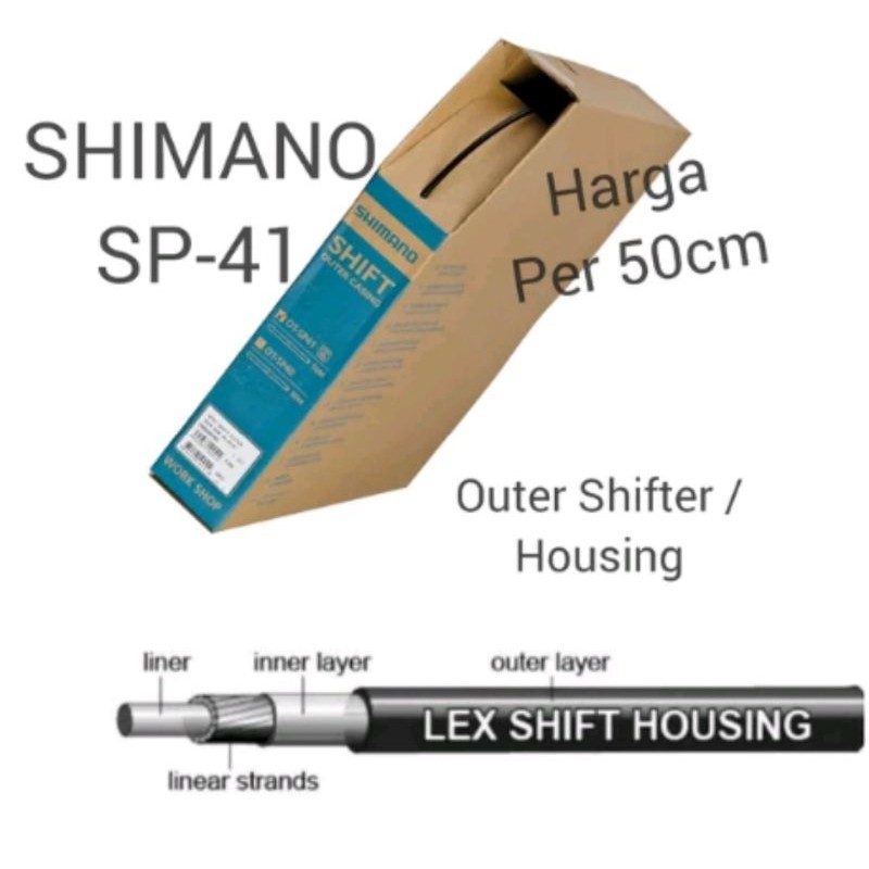 Jual ( SHIMANO ORI ) Housing 50 CM Panjang 50cm Outer Cable Shifter ...