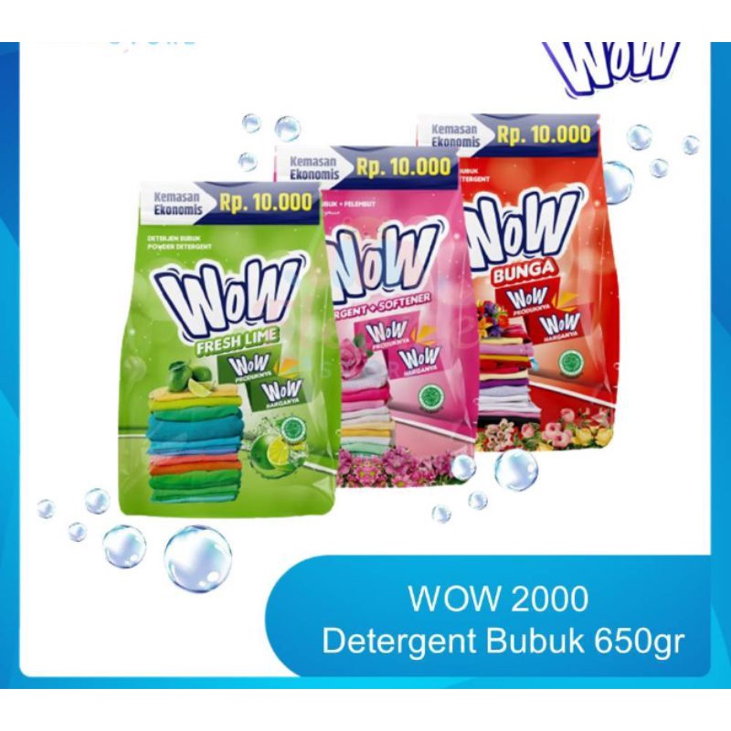Jual detergent wow 10 ribuan 600 gr | Shopee Indonesia