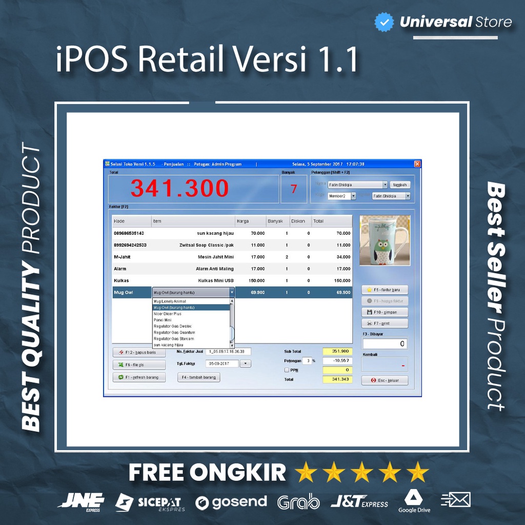 Jual Aplikasi Program Kasir Solusi Toko Supermaket POS iPOS Retail Versi 1.1 Lifetime Full ...