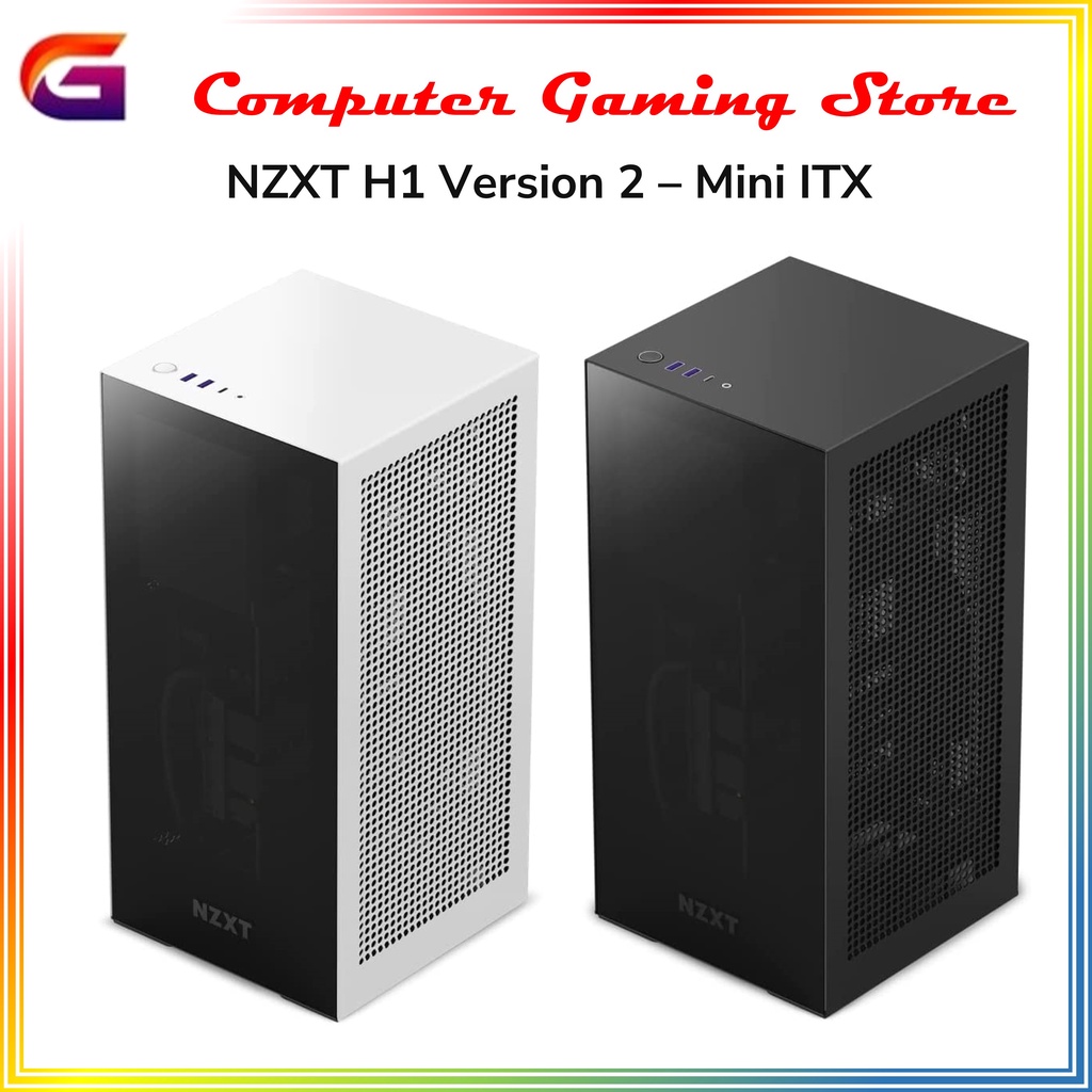 Jual Casing Komputer NZXT H1 Version 2 - Mini ITX with PSU, AIO, and Riser Card | Shopee Indonesia