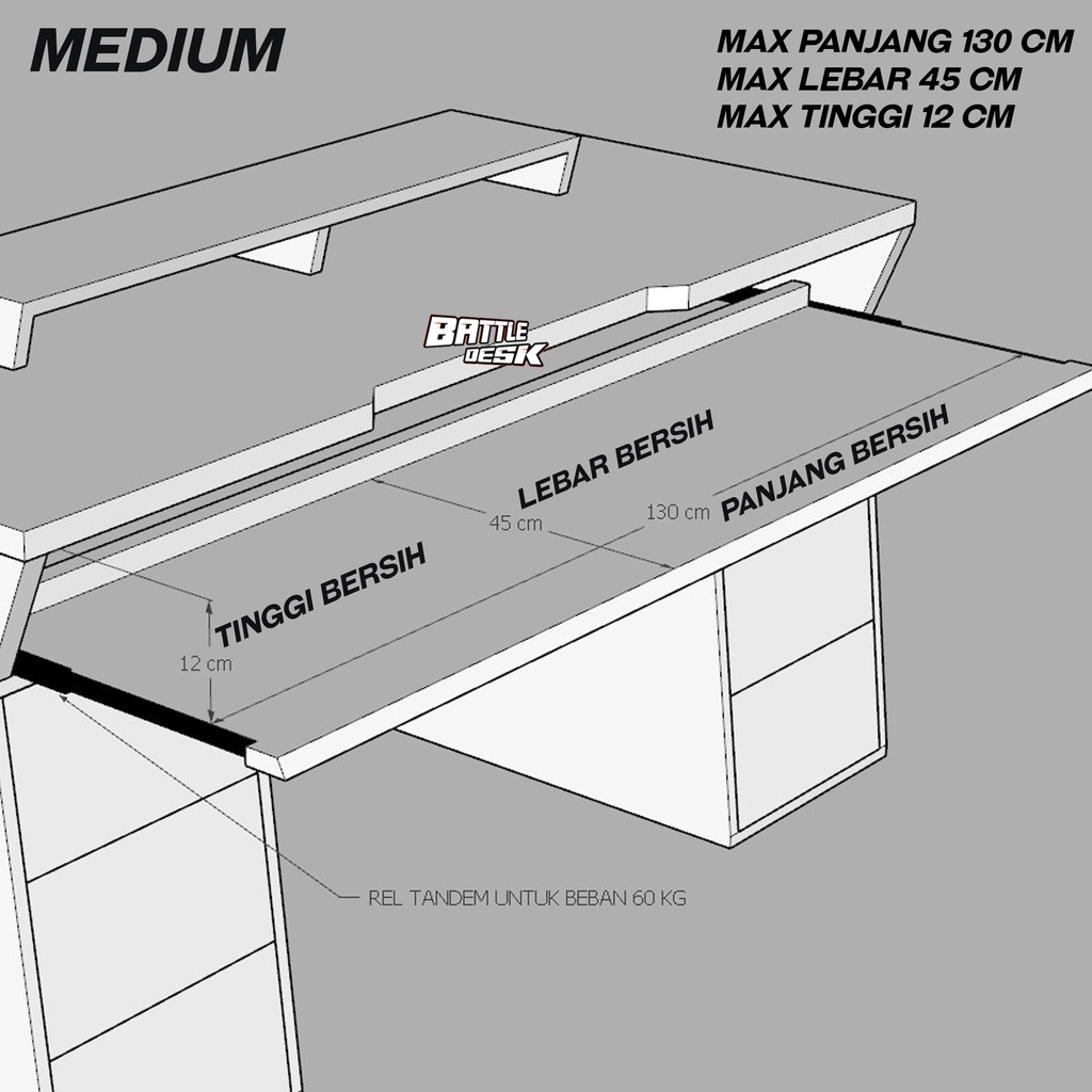 Jual ADD-ON / CUSTOM LACI KEYBOARD BATTLEDESK | Shopee Indonesia