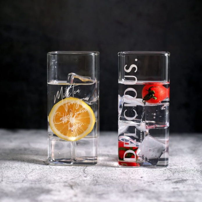 Jual Gelas Kaca Unik Design Minuman Kaleng Borosilicate Glass Transparan Tahan Panas | Shopee ...