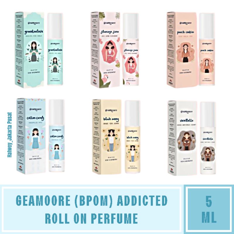 Jual Geamoore Perfume BPOM Addicted Series Roll On 5ML | Shopee Indonesia