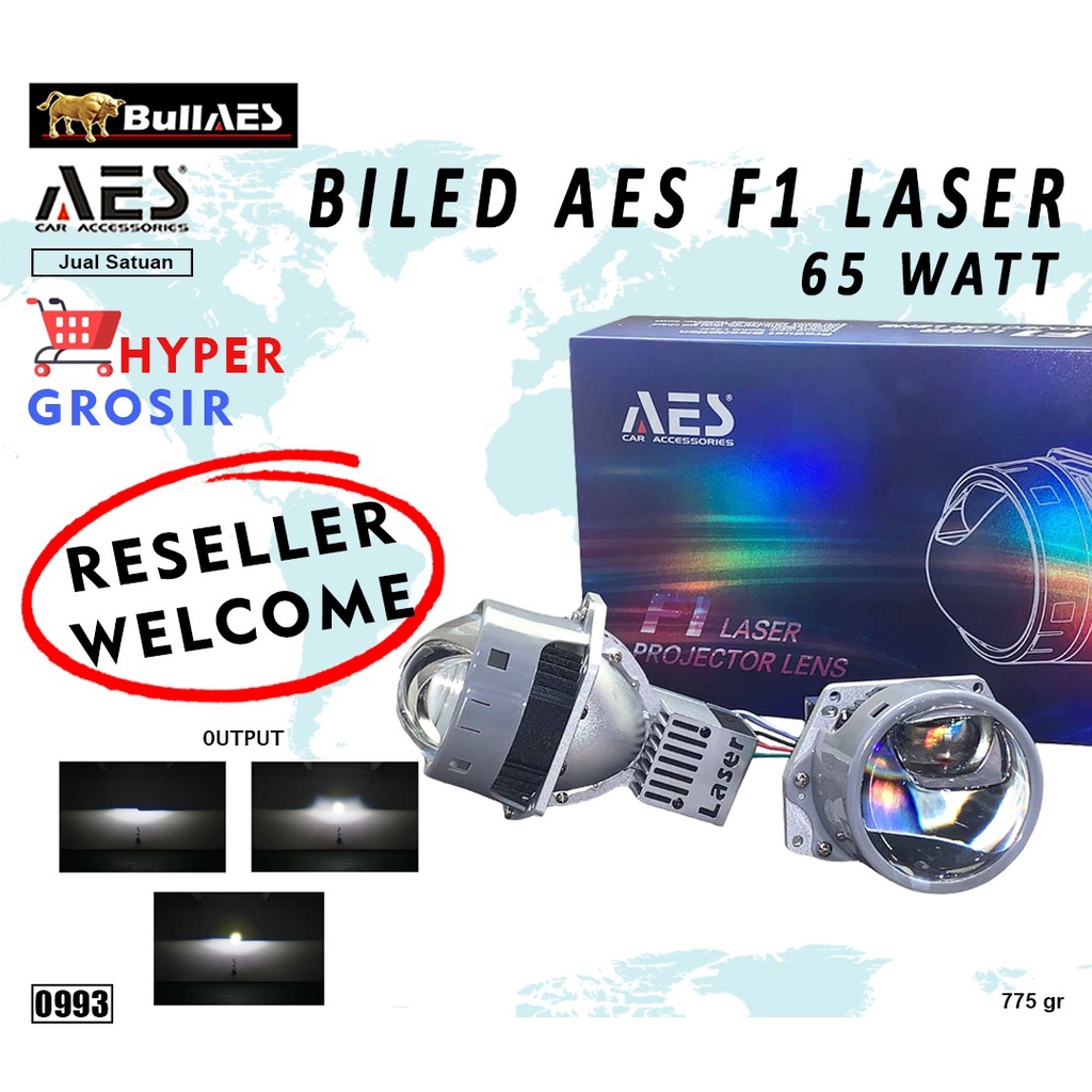 Jual Bilens LED Projector Lens Biled AES F1 LASER 65 Watt Projector Bi ...