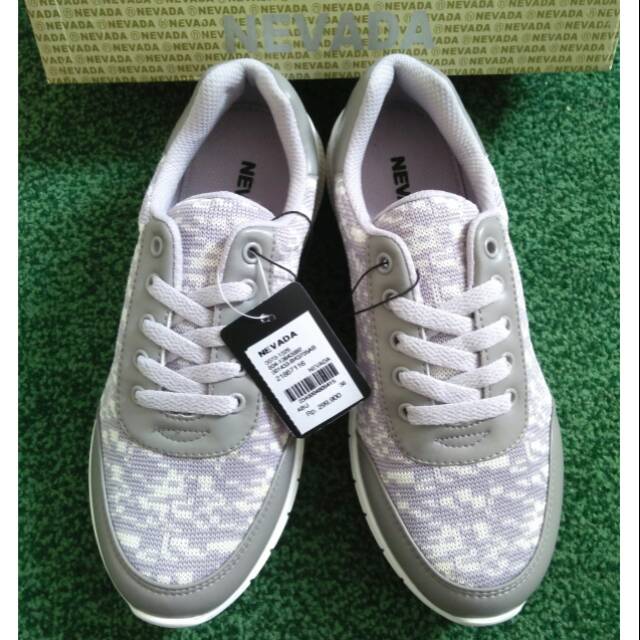 Jual NEVADA Sz 38 Sepatu Sneakers Model Tali Abu original BRANDED asli ...