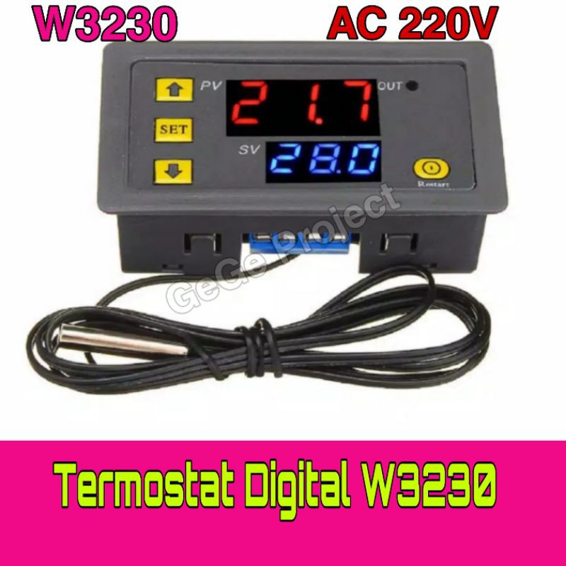 Jual Termostat Digital AC 220V W3230 / Thermostat Alat Pengatur Suhu | Shopee Indonesia