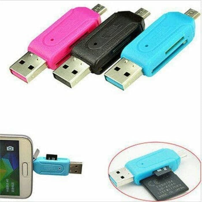 Jual JH CARD READER + OTG MINI 2 IN 1 UNIVERSAL SLOT MICRO SD USB ...