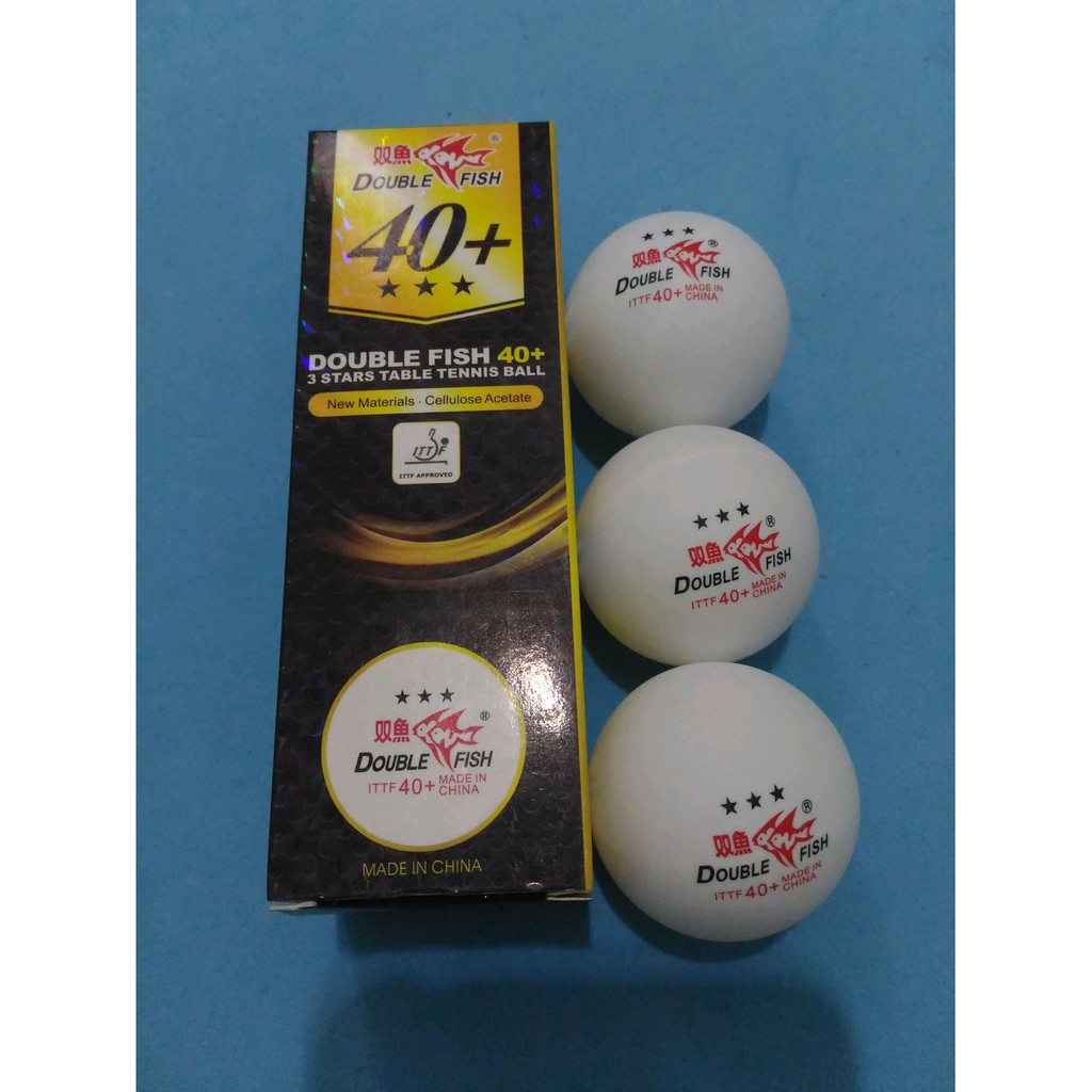 Jual Promo Bola Pimpong Tenis Meja DOUBLE FISH 3 STAR ORIGINAL Diskon | Shopee Indonesia