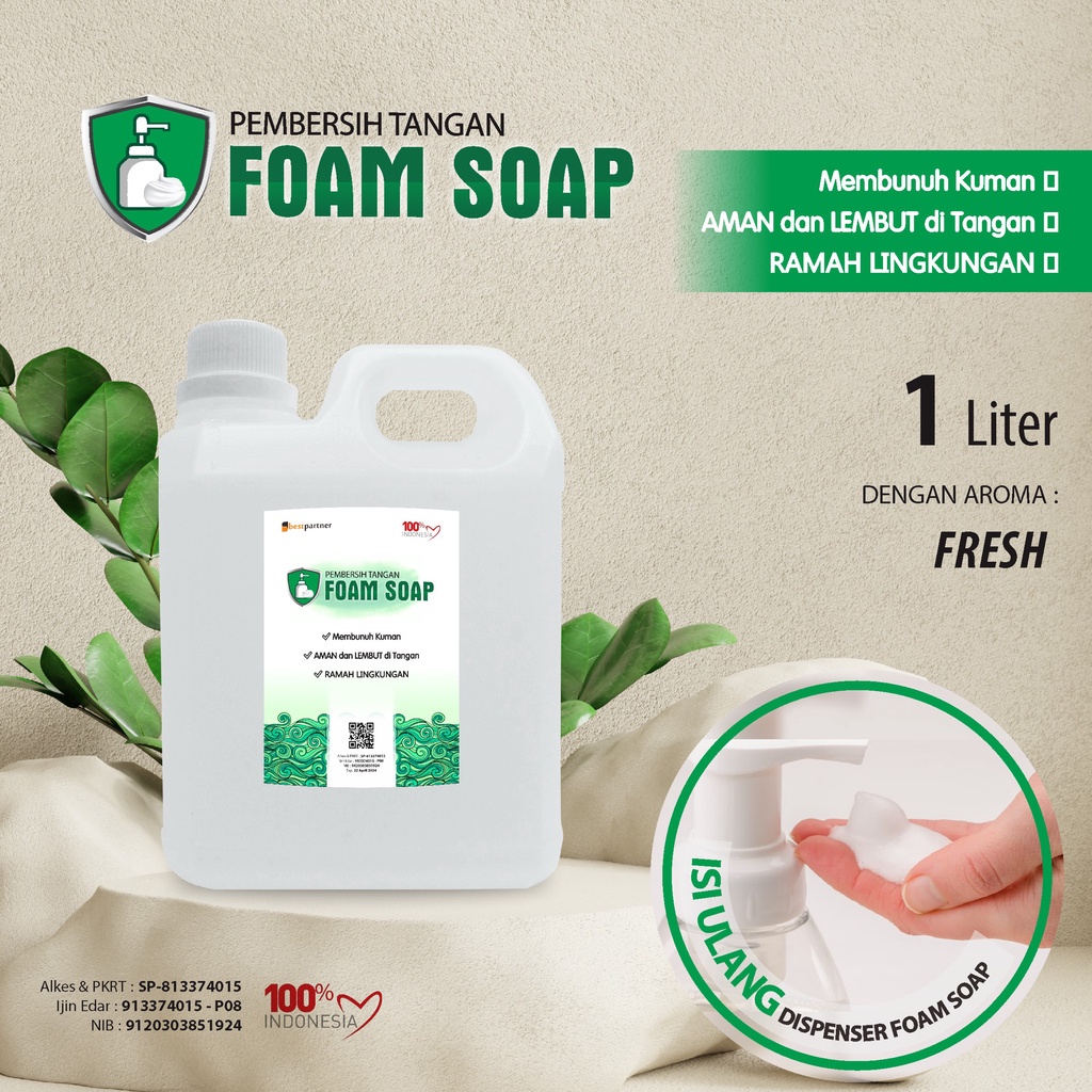 Jual Sabun Cuci Tangan Foam / Hand Soap Foam Anti Bakteri 1 Liter ...