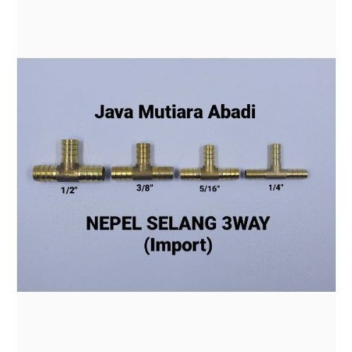 Jual sambungan selang 1/2" cabang 3 Tee selang T cabang LPG nepel ...