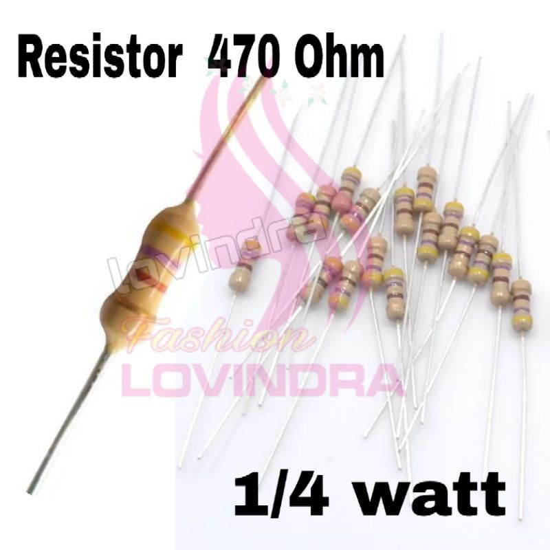 Jual Resistor 470 ohm 1/4 Watt 470R toleransi 1% 0.25W 470ohm | Shopee ...
