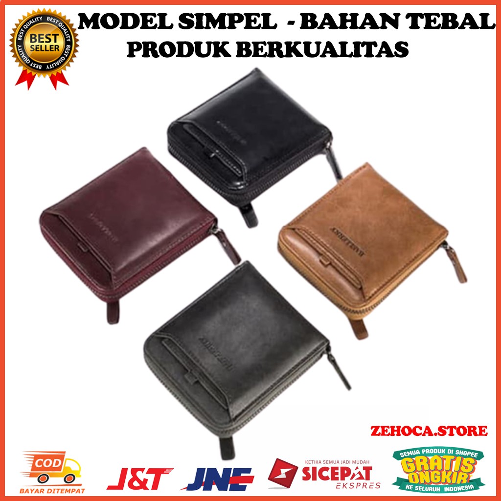 Jual Dompet Pria Kulit trend murah remaja lebaran kartu E2R1 laki laki ...