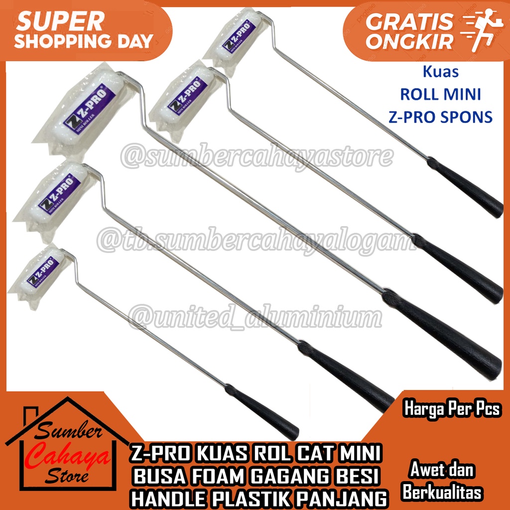 Jual KUAS ROLL KAPAL MINI KECIL CAT GAGANG PLASTIK ROL CATT PAINT ...