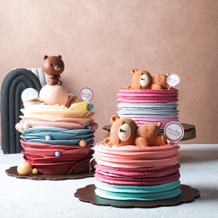 Jual Mini Cake diameter 12 cm Teddy Bear Lucu Imut | Shopee Indonesia